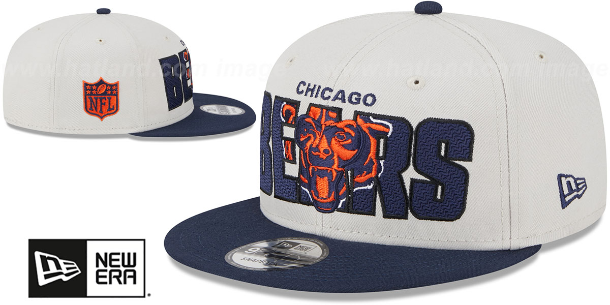 Chicago Bears 2023 NFL DRAFT SNAPBACK Stone-Navy Hat