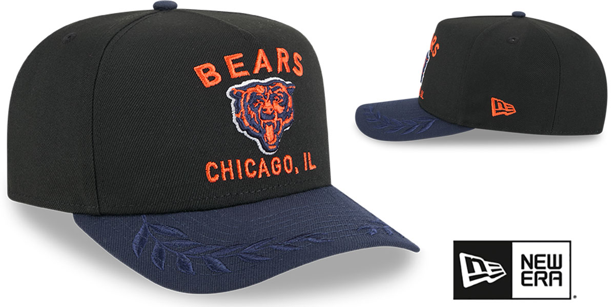 Chicago Bears 2025 NFL DRAFT ONSTAGE A-FRAME SNAPBACK Black-Navy