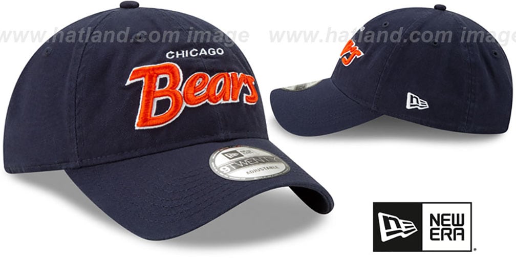 Chicago Bears RETRO-SCRIPT SNAPBACK Navy Hat by New Era