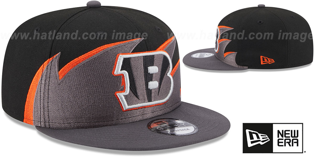 Cincinnati Bengals NFL TIDAL WAVE SNAPBACK Black-Charcoal Hat