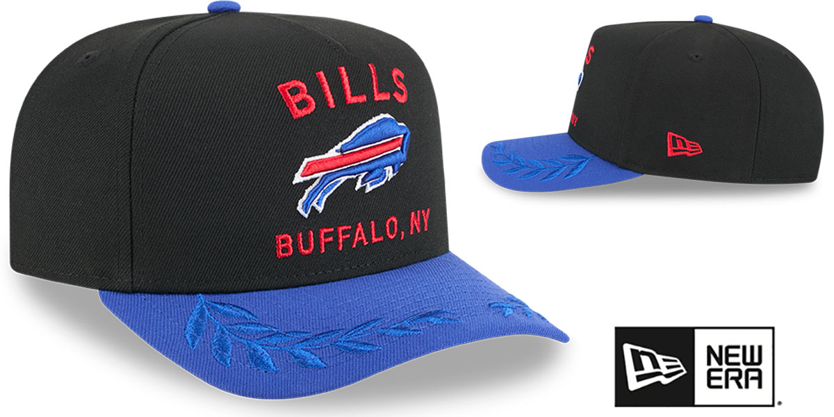 Buffalo Bills 2025 NFL DRAFT ONSTAGE A-FRAME SNAPBACK Black-Royal