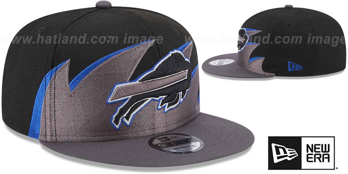 Buffalo Bills NFL TIDAL WAVE SNAPBACK Black-Charcoal Hat