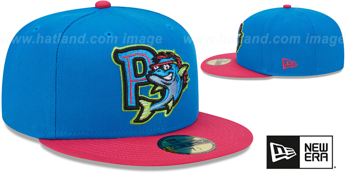 Pensacola Blue Wahoos THEME NIGHT Blue-Pink Fitted Hat