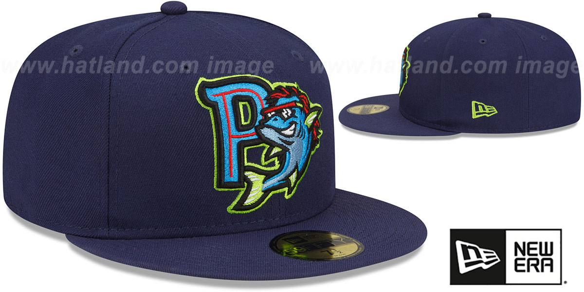 Pensacola Blue Wahoos THEME NIGHT Navy Fitted Hat by New Era