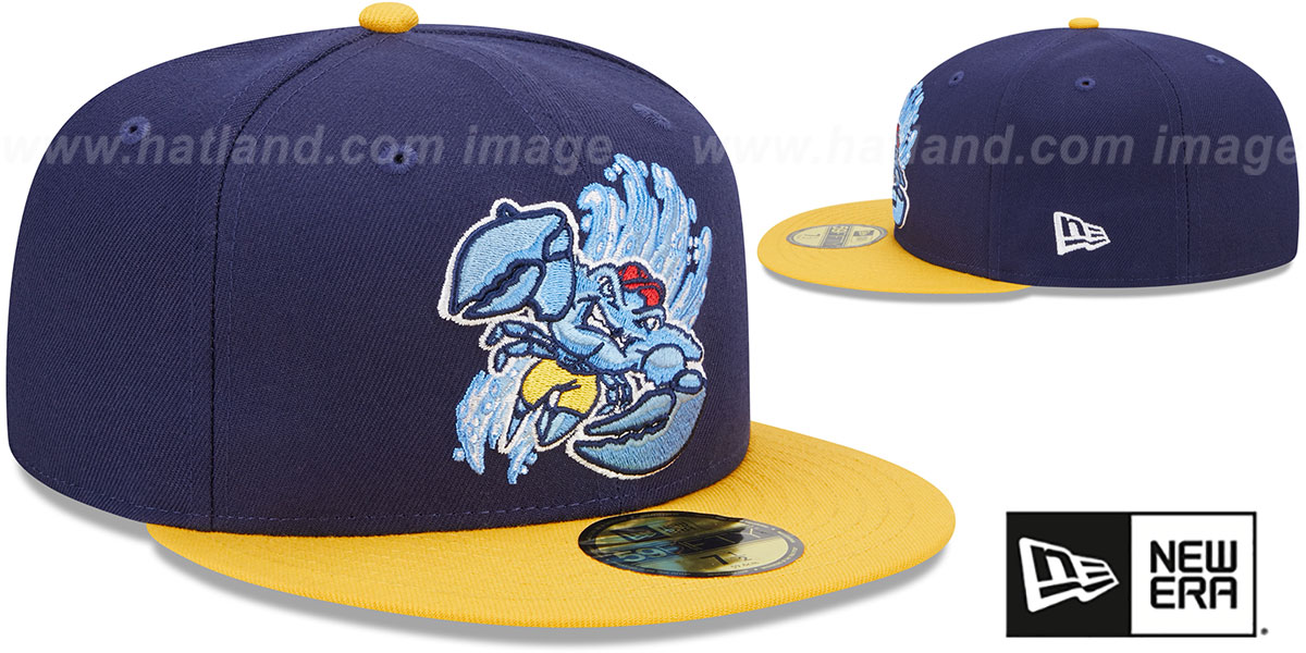 Jersey Shore BlueClaws MILB MARVEL DEFENDERS Navy-Gold Fitted Hat