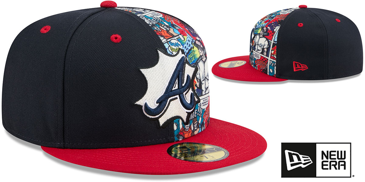 Atlanta Braves DIAMOND HERO Navy-Red Fitted Hat by New Era
