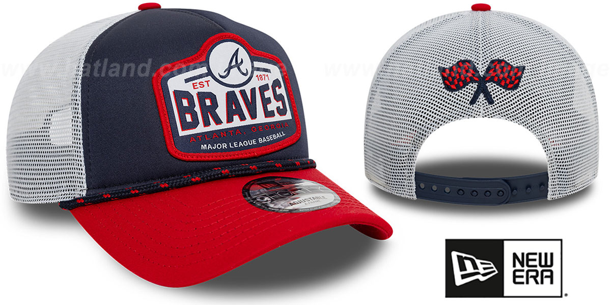 Atlanta Braves RALLY DRIVE A-FRAME TRUCKER SNAPBACK Navy-White Ha