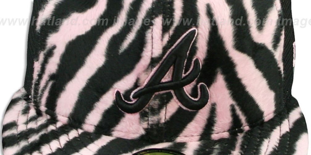 Atlanta Braves ZEBRA ANIMAL-FUR MESH-BACK Fitted Hat
