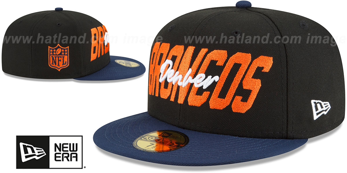 Denver Broncos 2022 NFL DRAFT Black-Navy Fitted Hat