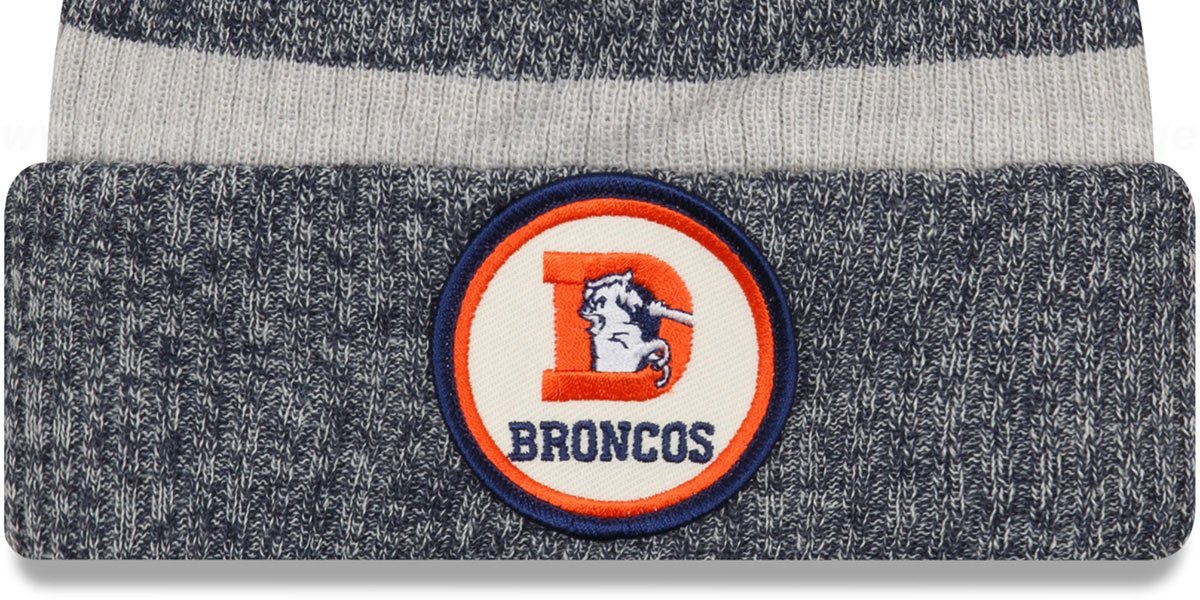 Denver Broncos 2022 NFL THROWBACK SIDELINE Knit Beanie Hat