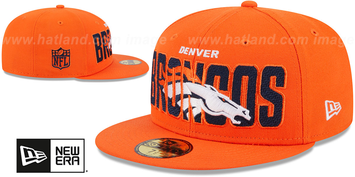 Denver Broncos 2023 NFL DRAFT Orange Fitted Hat by New Era