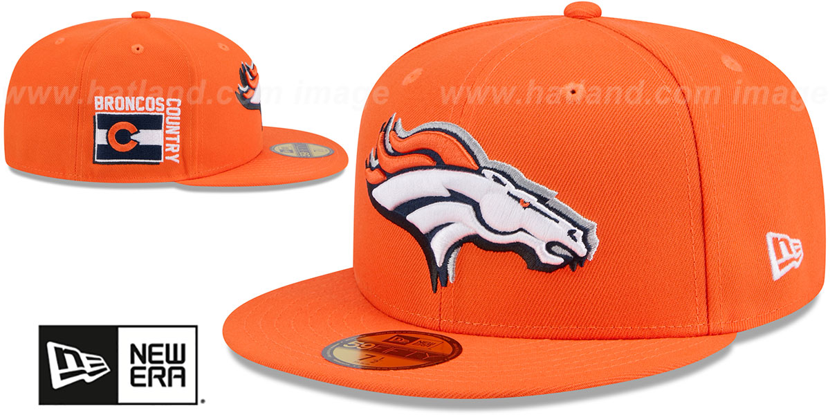 Denver Broncos 2024 NFL DRAFT Orange Fitted Hat by New Era