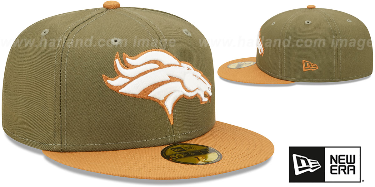 Denver Broncos 2T COLOR PACK Olive-Tan Fitted Hat by New Era