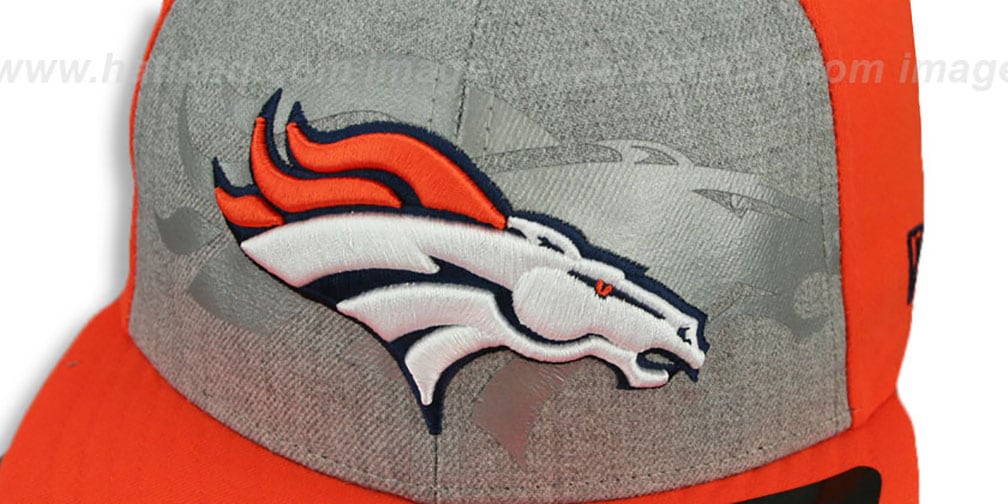 Denver Broncos HEATHER-REFLECT SNAPBACK Grey-Orange Hat