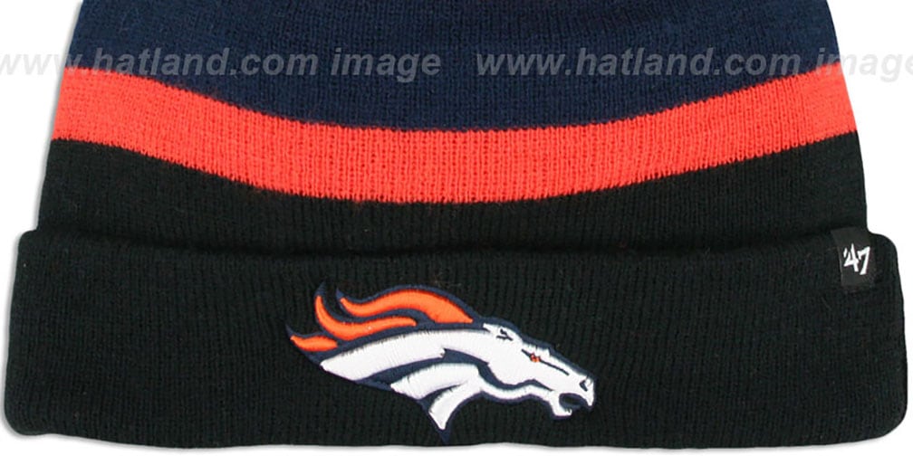 Denver Broncos NFL BREAKAWAY Black Knit Beanie Hat by 47 Brand
