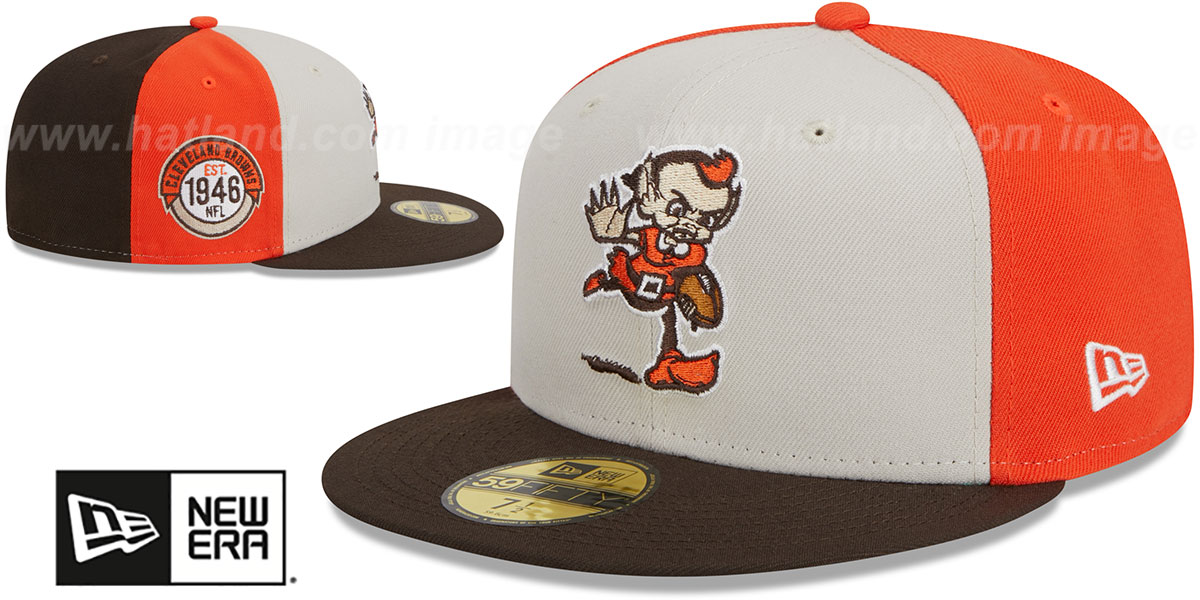 Cleveland Browns HISTORIC SIDELINE PINWHEEL Fitted Hat