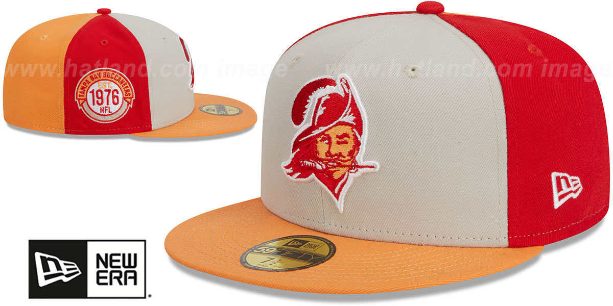 Tampa Bay Buccaneers HISTORIC SIDELINE PINWHEEL Fitted Hat