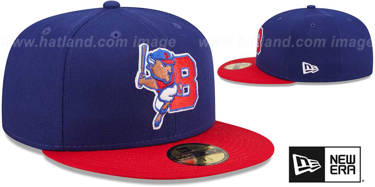 Buffalo Bisons MILB ONFIELD GAME Royal-Red Fitted Hat