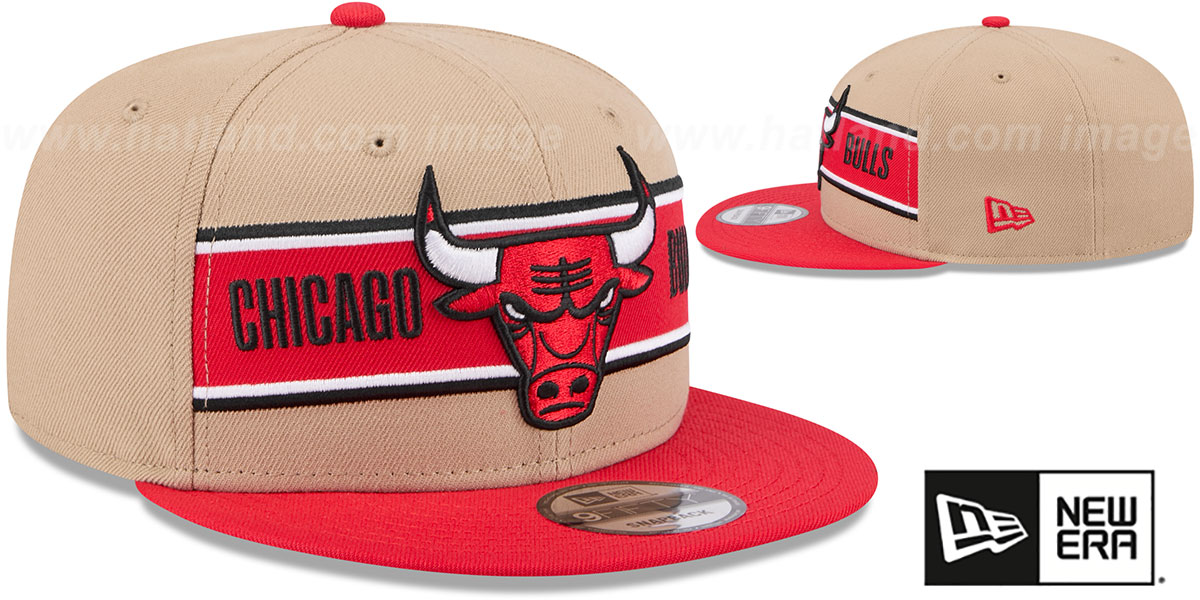 Chicago Bulls 2024 NBA DRAFT SNAPBACK Camel-Red Hat