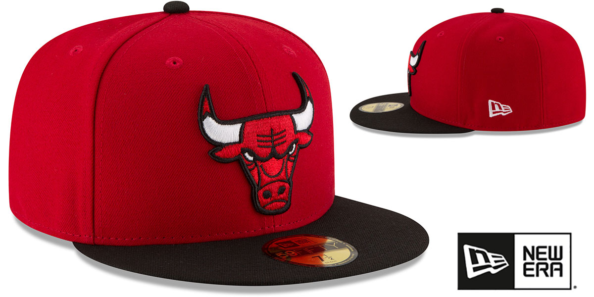 Chicago Bulls 2T NBA TEAM-BASIC Red-Black Fitted Hat