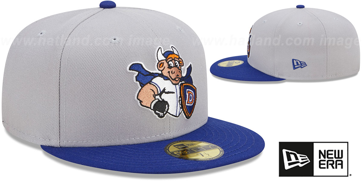 Durham Bulls MILB MARVEL DEFENDERS Grey-Royal Fitted Hat
