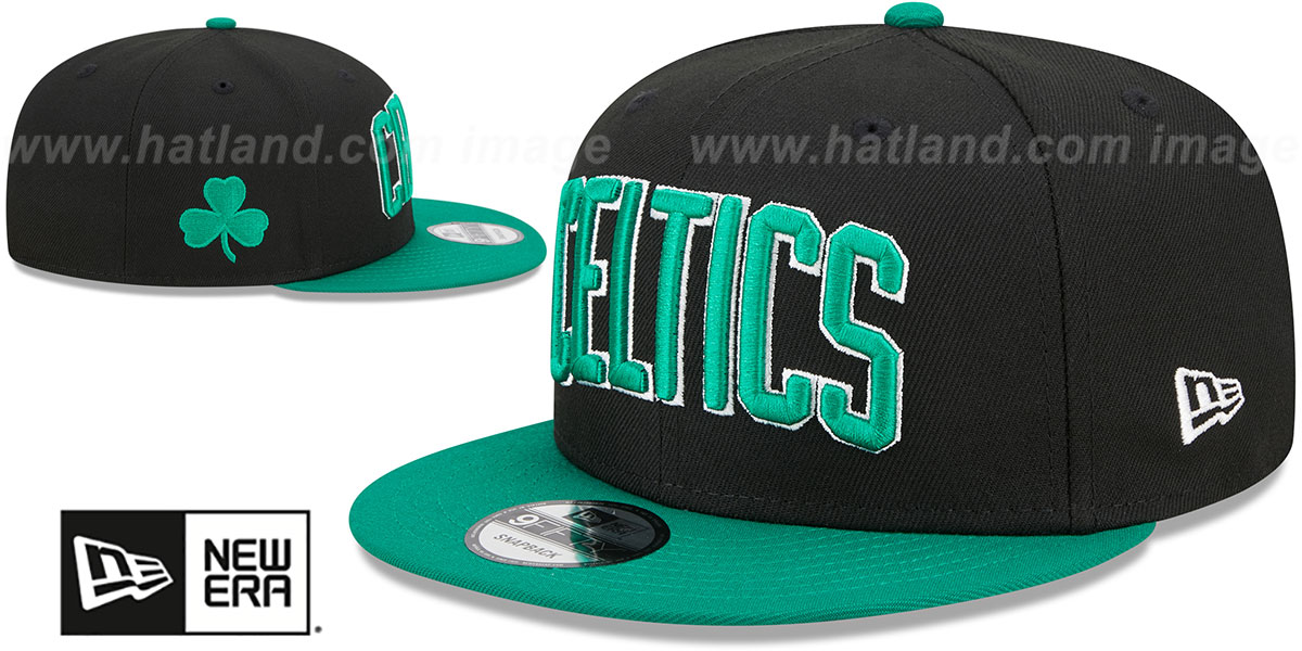 Boston Celtics STATEMENT SNAPBACK Black-Green Hat by New Era