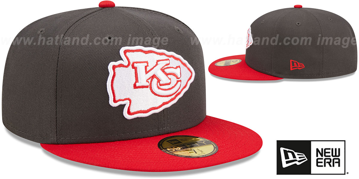 Kansas City Chiefs 2T COLOR PACK Charcoal-Red Fitted Hat