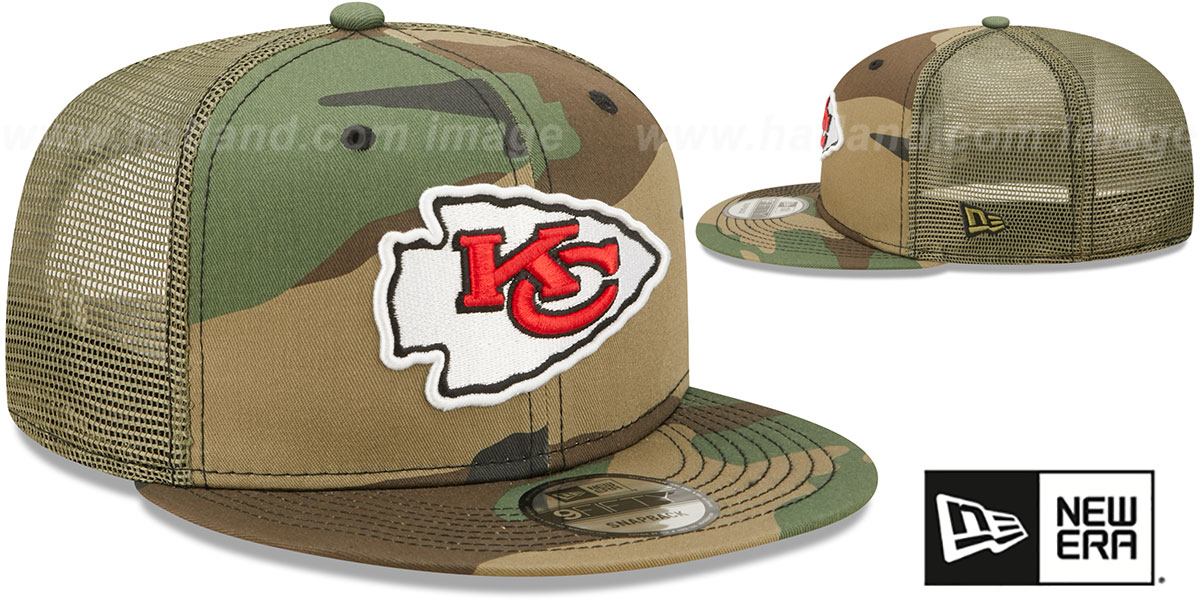 Kansas City Chiefs ARMY CAMO TRUCKER Hat by New Era