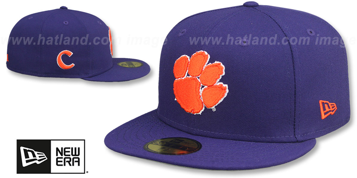 Clemson NCAA TEAM-BASIC SIDE PATCH Purple Fitted Hat
