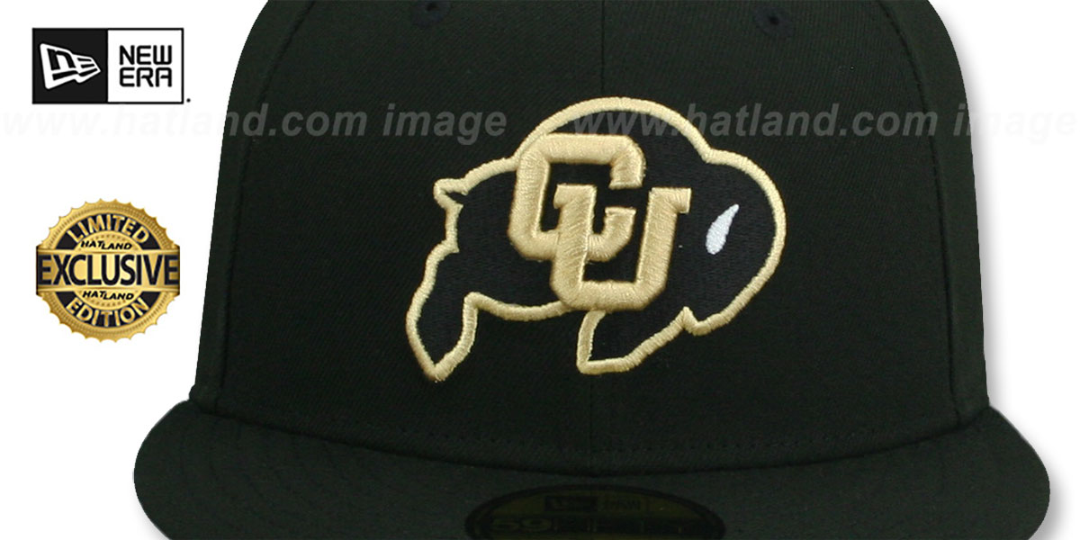 Colorado NCAA BUFFALO TEAM-BASIC Black Fitted Hat by New Era