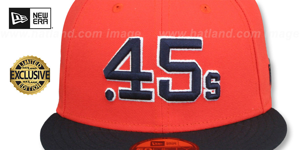 Houston Colt .45s COOPERPACK Orange-Navy Fitted Hat