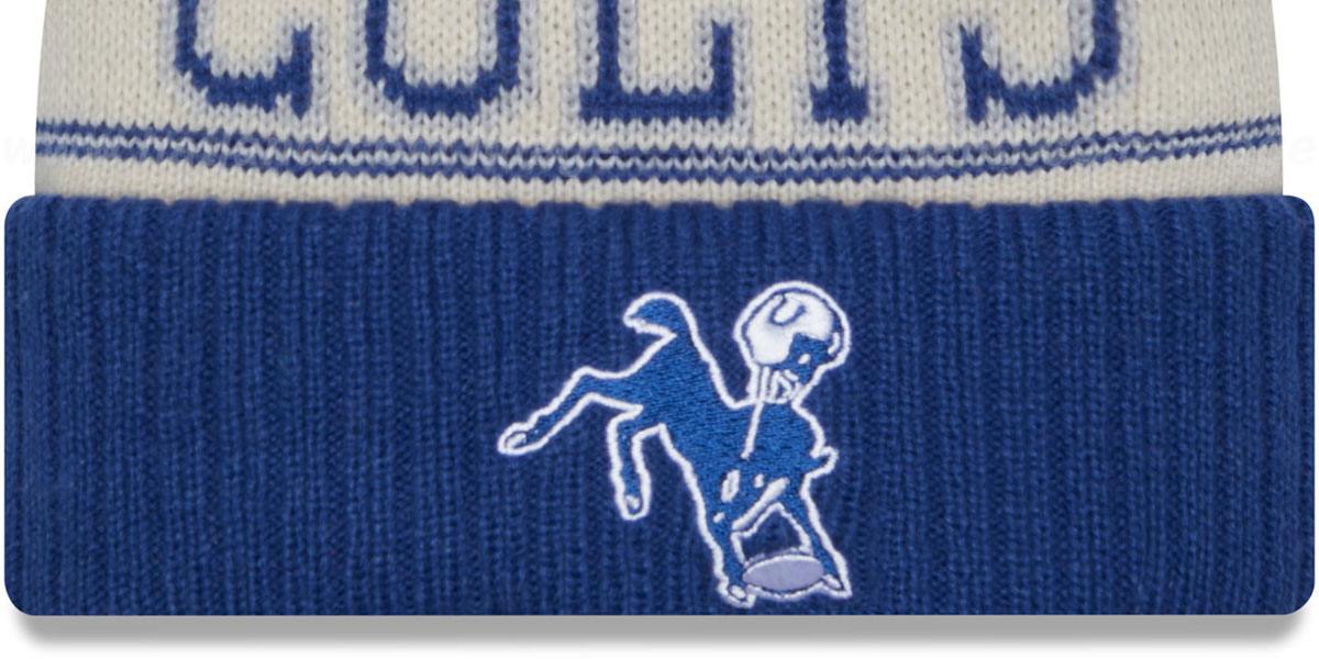 Baltimore/Indianapolis Colts 2023 HISTORIC SIDELINE Knit Beanie H