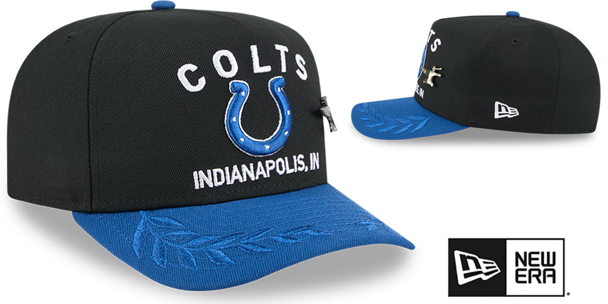 Indianapolis Colts 2025 NFL DRAFT ONSTAGE A-FRAME Black-Royal Fit