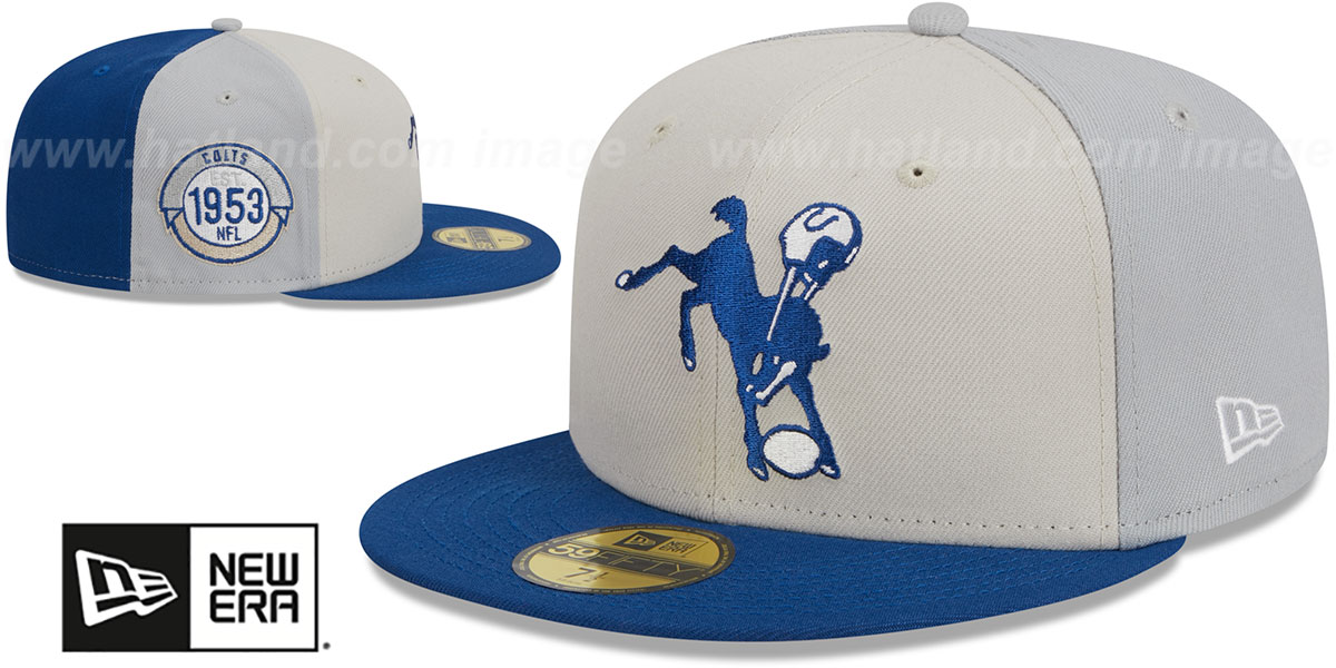Indianapolis Colts HISTORIC SIDELINE PINWHEEL Fitted Hat