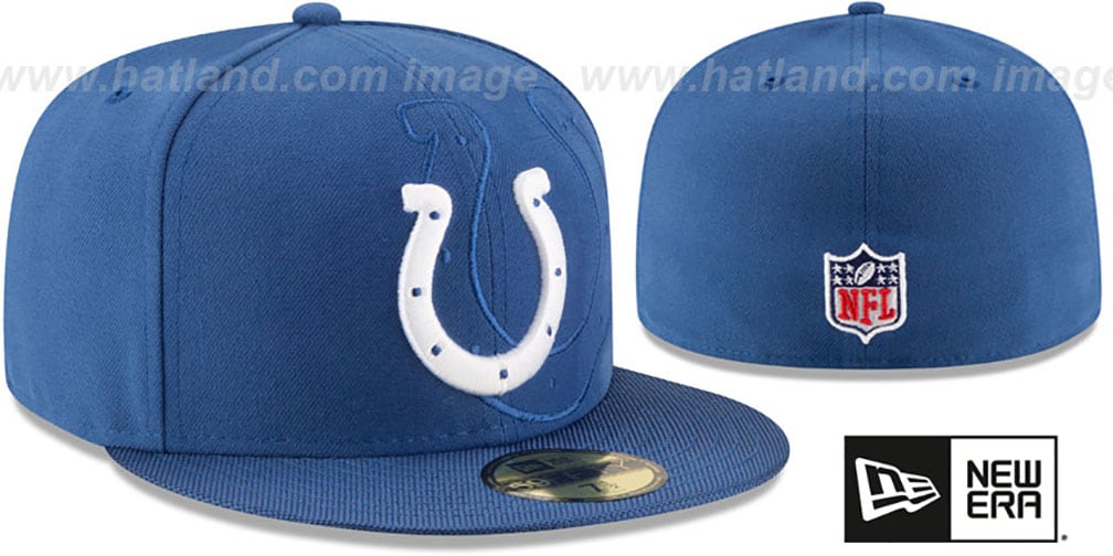 Indianapolis Colts STADIUM SHADOW Royal Fitted Hat