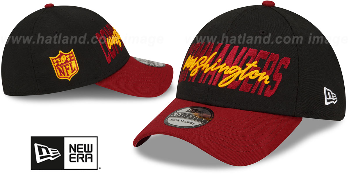 Washington Commanders 2022 NFL DRAFT FLEX Black-Burgundy Hat