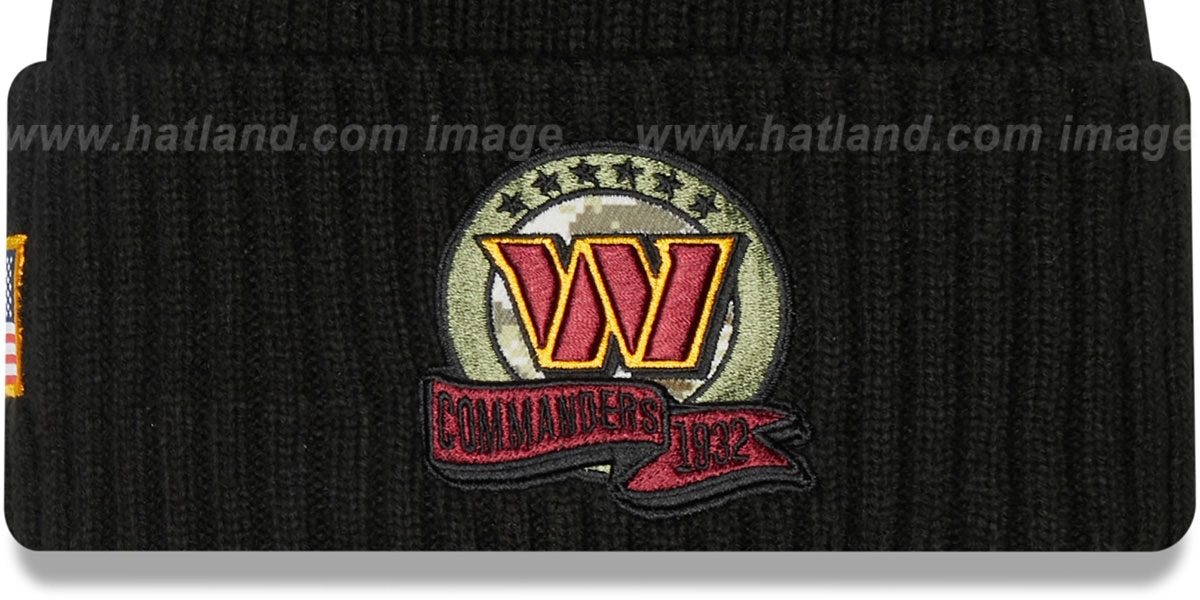 Washington Commanders 2022 SALUTE-TO-SERVICE Knit Beanie Hat