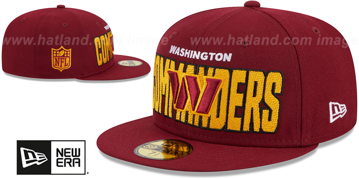 Washington Commanders 2023 NFL DRAFT Burgundy Fitted Hat