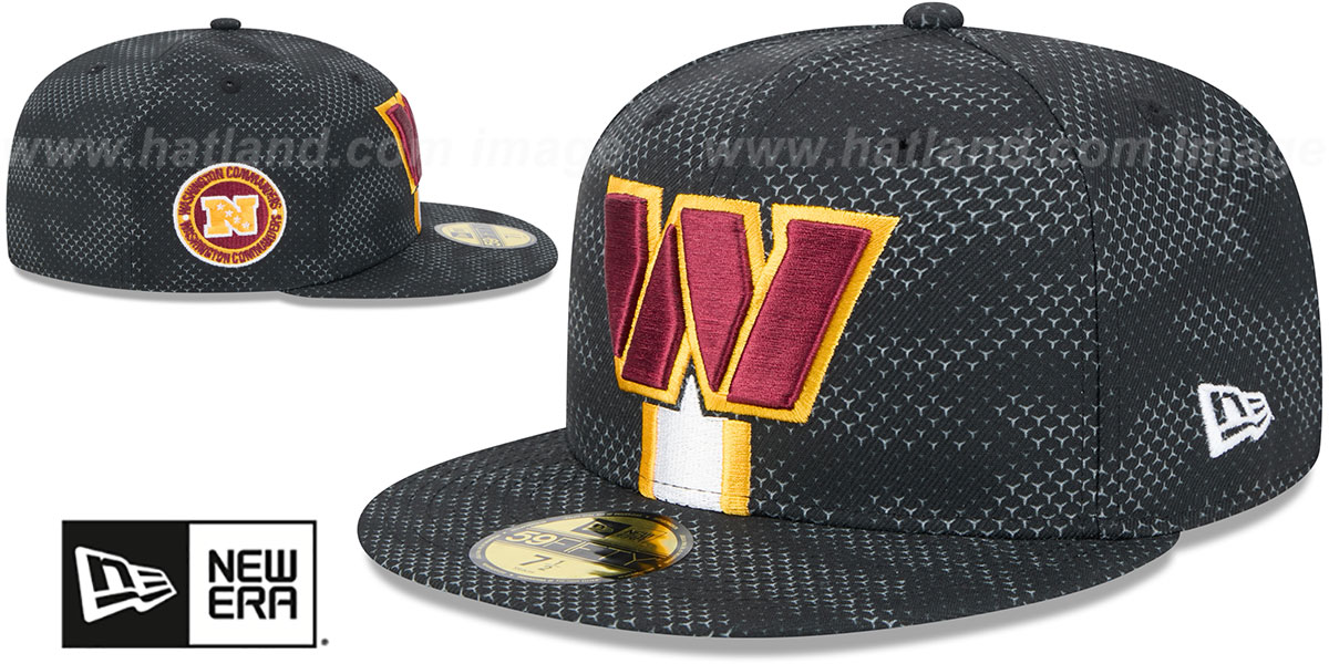 Washington Commanders 2024 NFL SIDELINE Black Fitted Hat