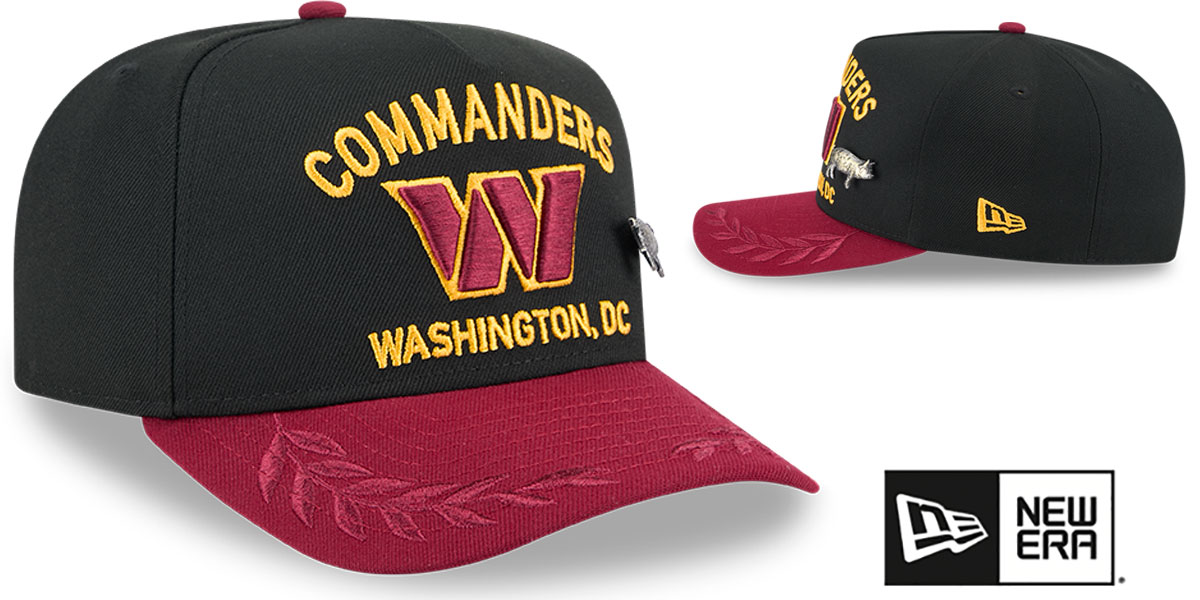 Washington Commanders 2025 NFL DRAFT ONSTAGE A-FRAME Black-Burgun