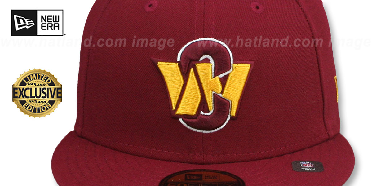 Washington Commanders NFL LIGATURE Burgundy Fitted Hat