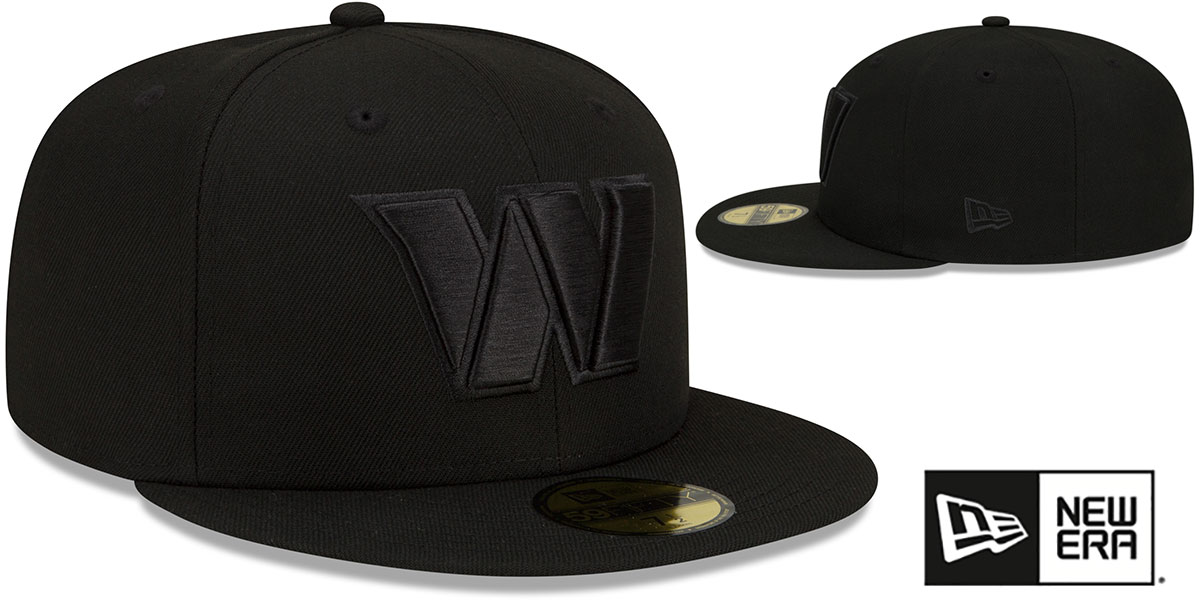 Washington Commanders NFL TEAM-BASIC BLACKOUT Fitted Hat
