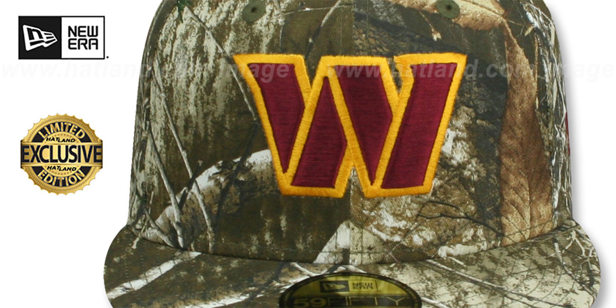 Washington Commanders NFL TEAM-BASIC Realtree Camo Fitted Hat