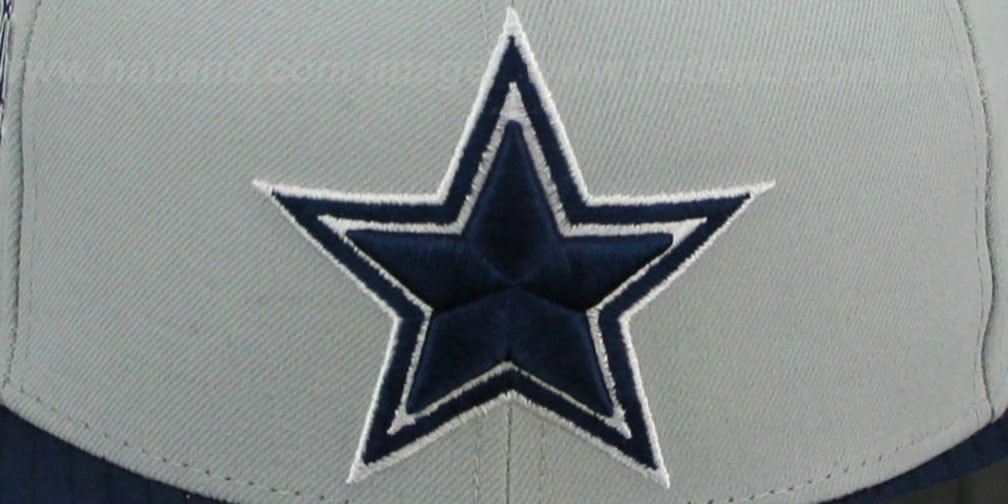 Dallas Cowboys BIG-D TEAM-PATCH Grey-Navy Fitted Hat