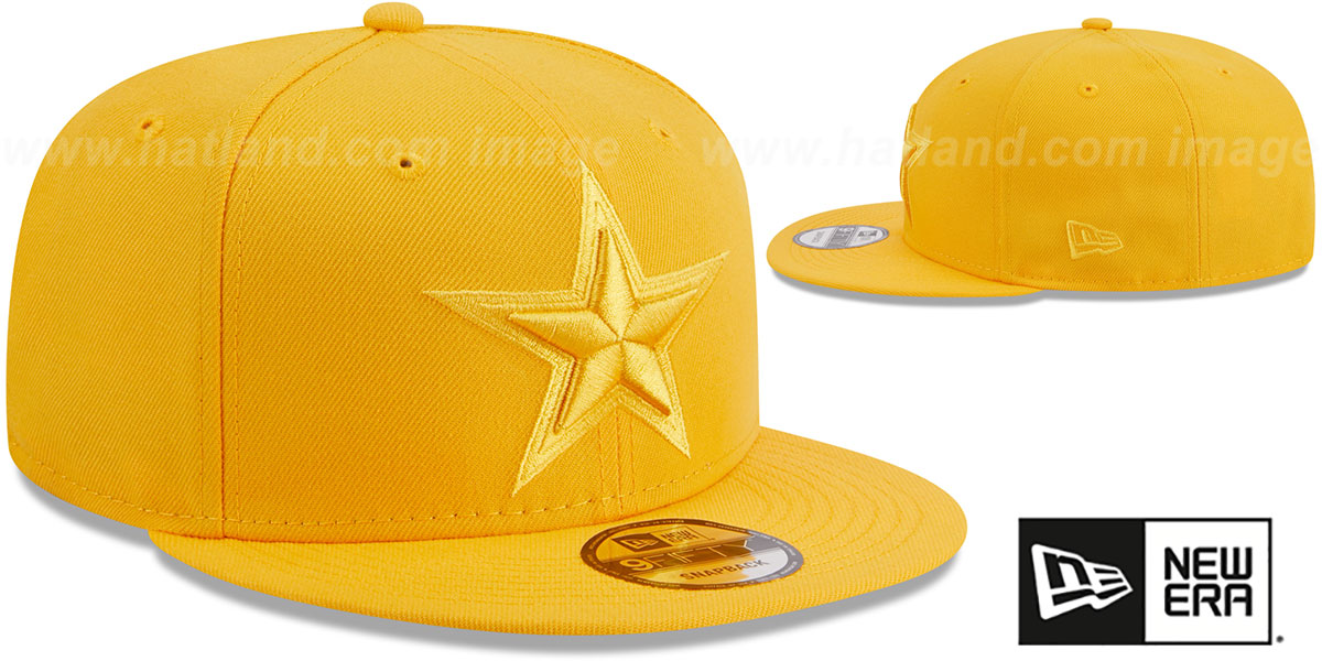 Dallas Cowboys TONAL TEAM-BASIC SNAPBACK Gold Hat by New Era