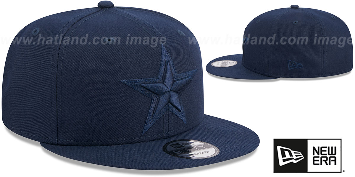 Dallas Cowboys TONAL TEAM-BASIC SNAPBACK Navy Hat by New Era