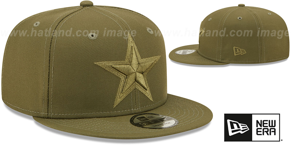 Dallas Cowboys TONAL TEAM-BASIC SNAPBACK Olive Hat