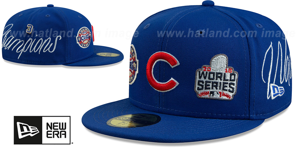 Chicago Cubs HISTORIC CHAMPIONS Royal Fitted Hat by New Era