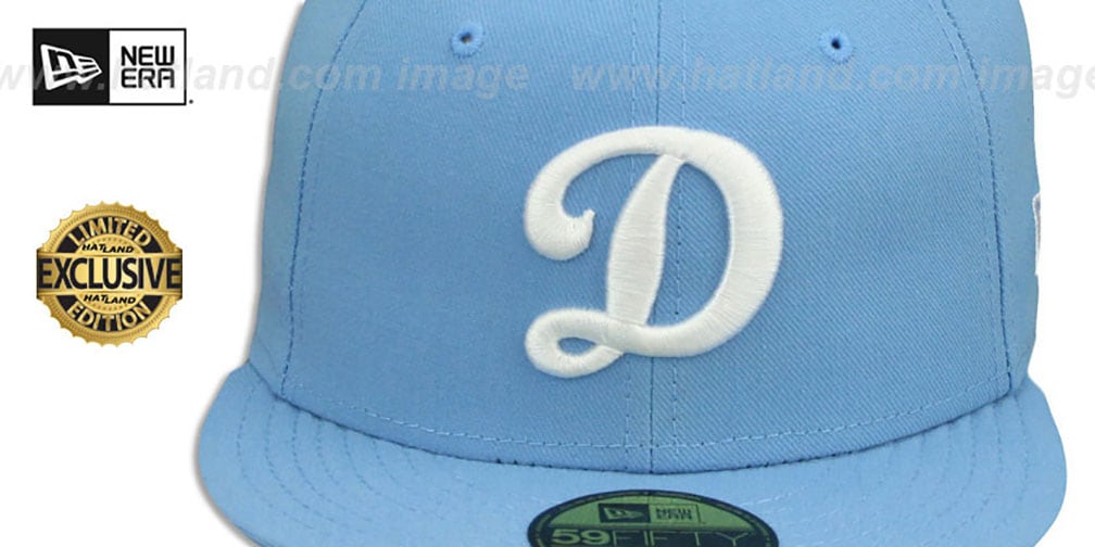 Los Angeles Dodgers D TEAM-BASIC Sky-White Fitted Hat