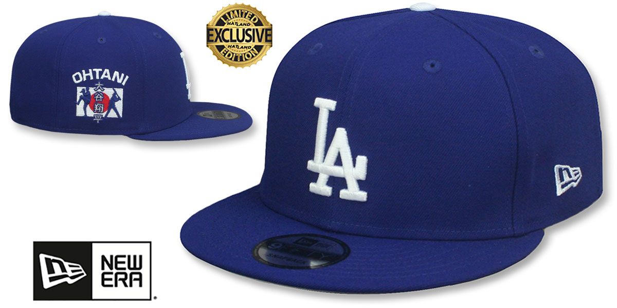Los Angeles Dodgers OHTANI SIDE FLAG SNAPBACK Royal Hat
